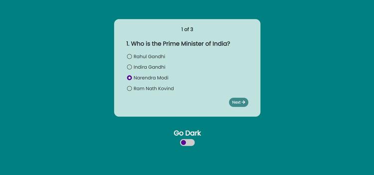 Bootstrap 4 mcq quiz online test template Example