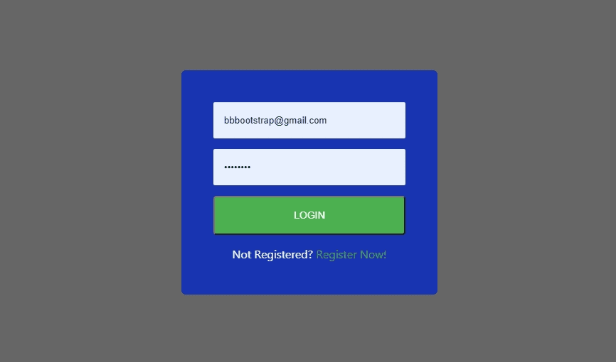 Bootstrap 5 Glowing register form Example