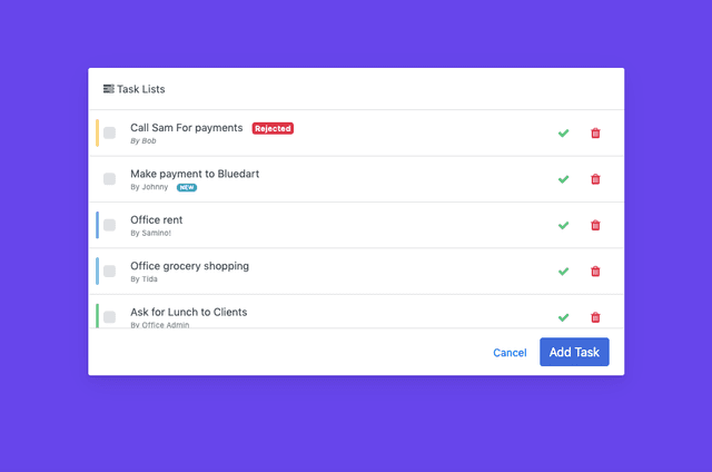 Bootstrap 4 Awesome todo list template Example