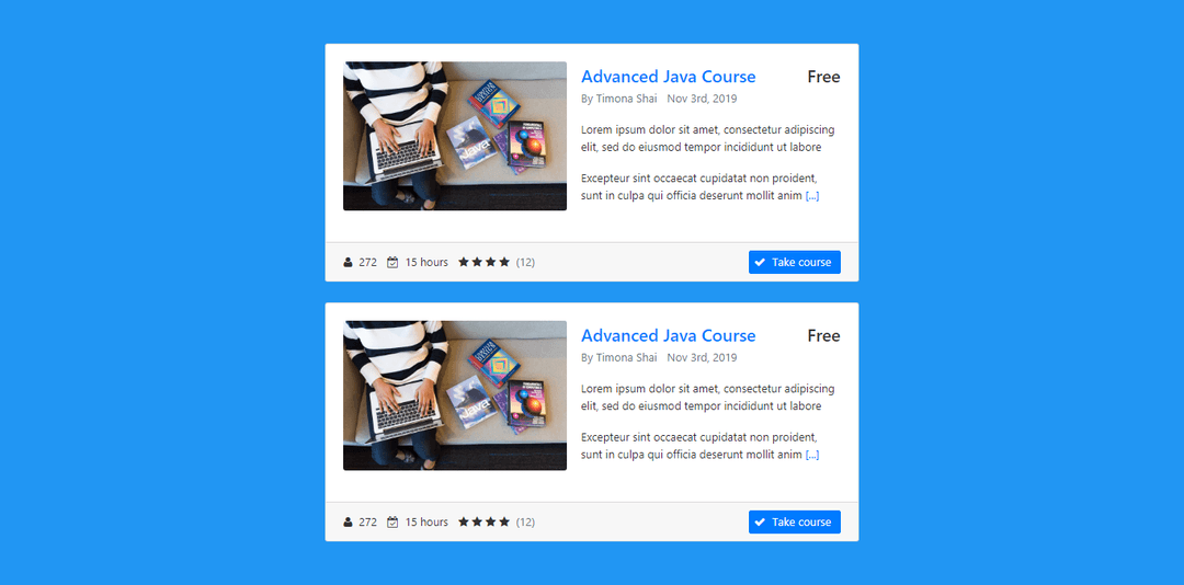 Bootstrap 5 blog list template Example