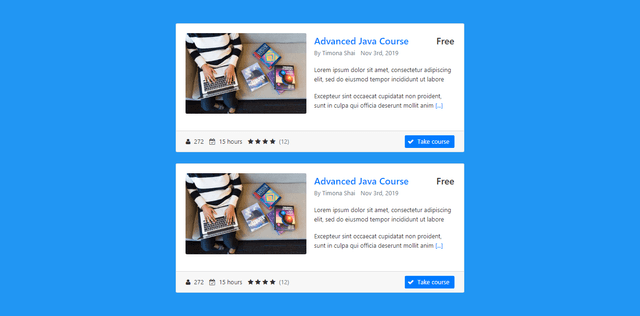 Bootstrap 5 blog list template Example