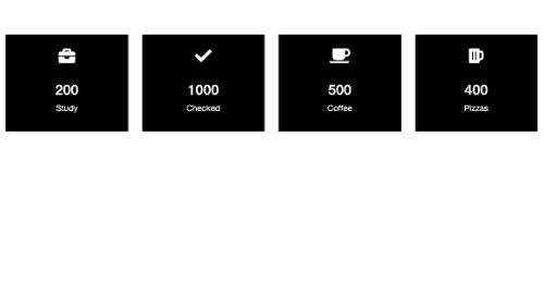 Bootstrap 4 Awesome counter with font awesome icons Example