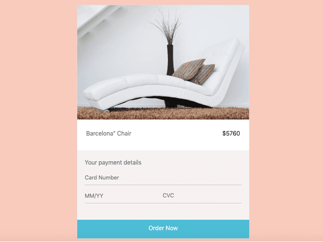 Bootstrap 4 Simple payment credit card form Example