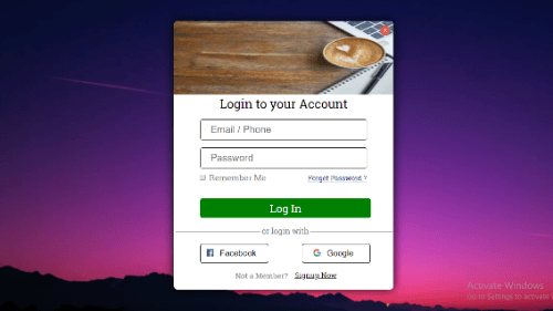 Bootstrap 4 fancy login form Example