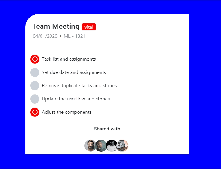 Tailwind CSS to do list with system date and time and strike option Example