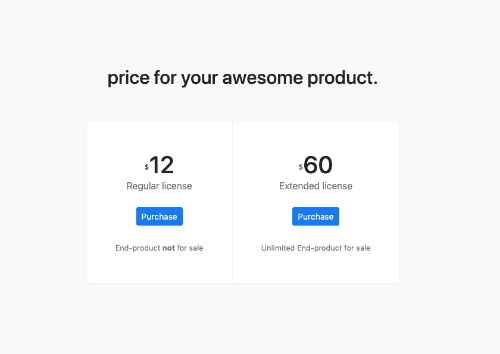 Bootstrap 5 Pricing card with plan details Example