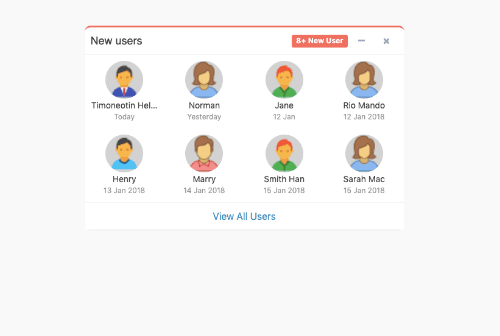 Bootstrap 4 User List example Example