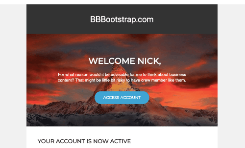 Pure CSS simple email verification template Example