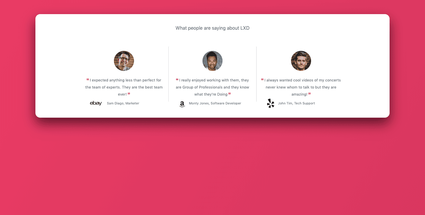 Bootstrap 4 our services page template Example