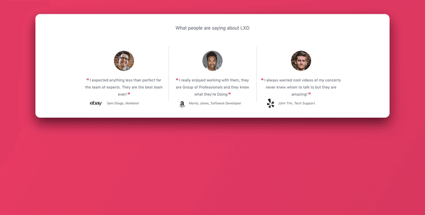 Bootstrap 4 testimonial carousel slider with autoplay Example
