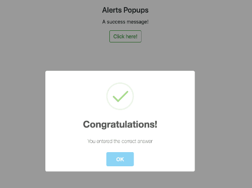 Bootstrap 4 Alert messages with dismiss and continue button Example