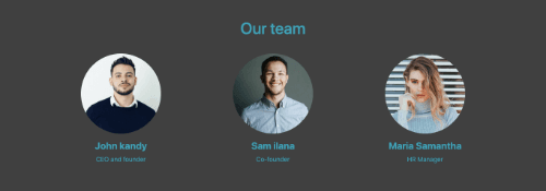 Bootstrap 4 MEET OUR TEAM Section Example