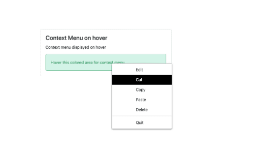Pure CSS user menu dropdown Example