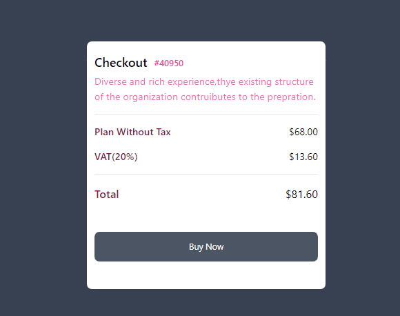 Bootstrap 5 simple checkout template Example