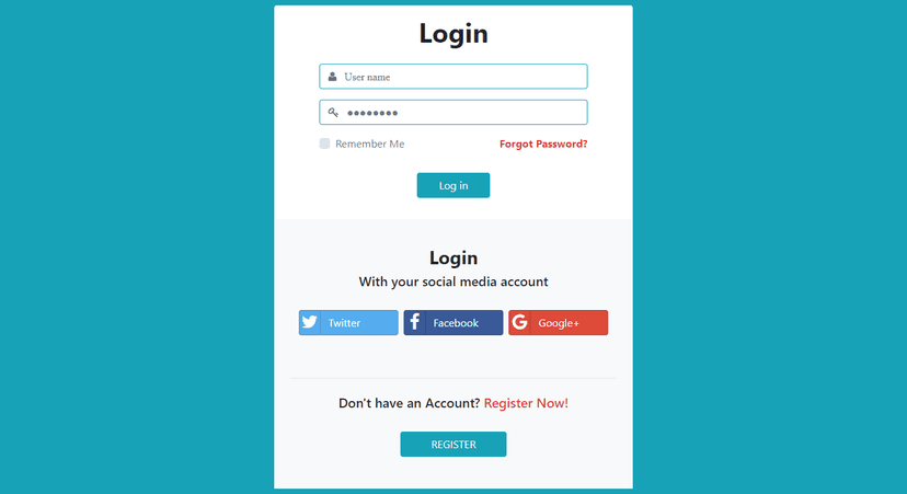 Bootstrap 4 forgot your password form with all details Example