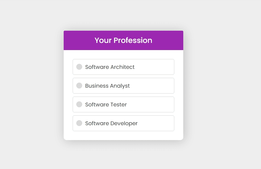 Bootstrap 4 custom radio button Example