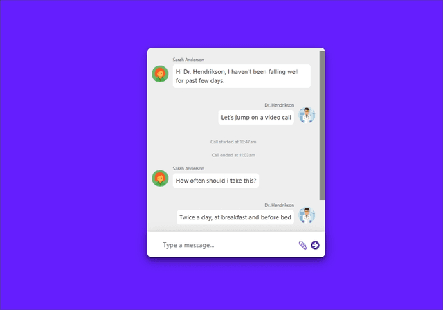 Bootstrap 4 Awesome chat messages box Example