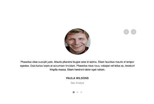 Bootstrap 4 testimonial carousel slider with previous and next preview ...