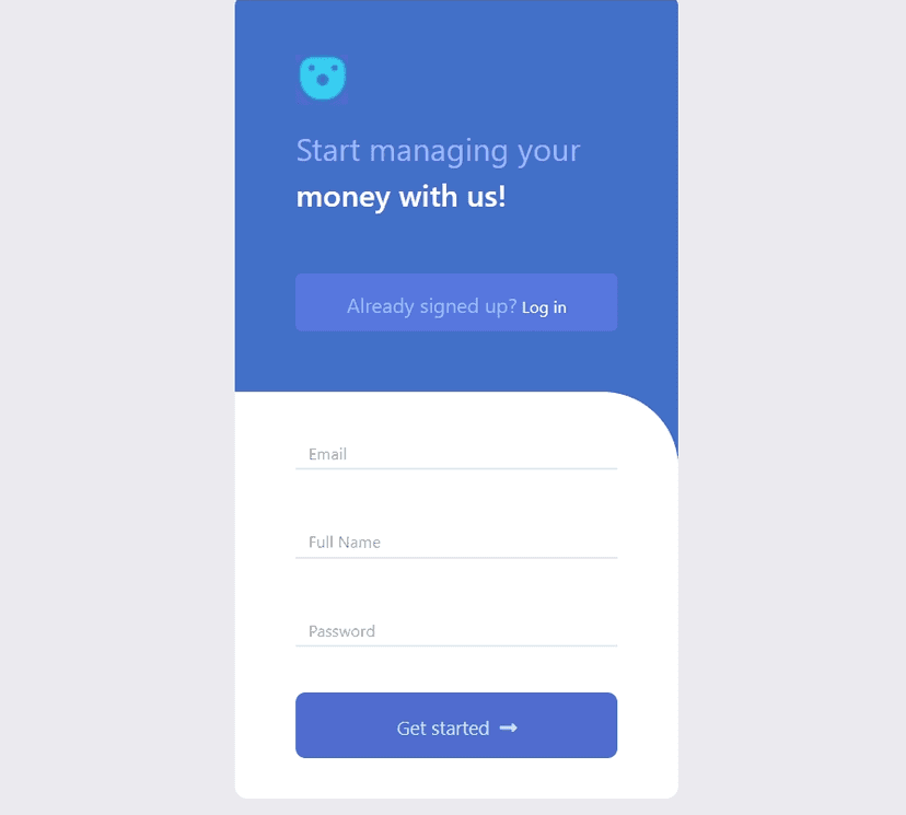 Bootstrap 4 signup form Example