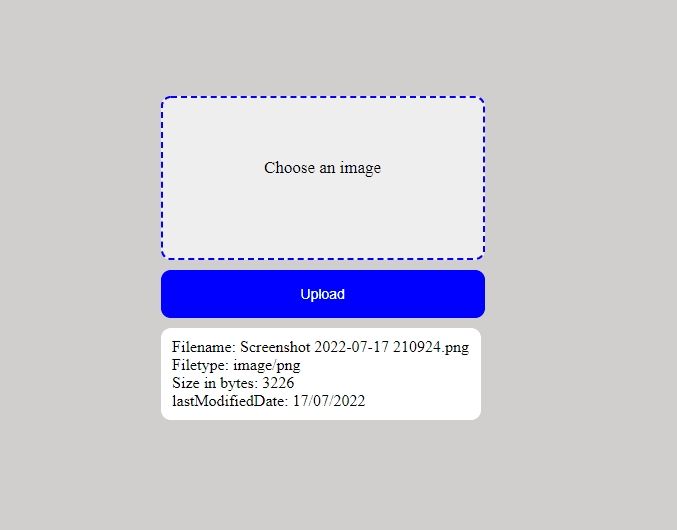 Tailwind CSS file upload template Example