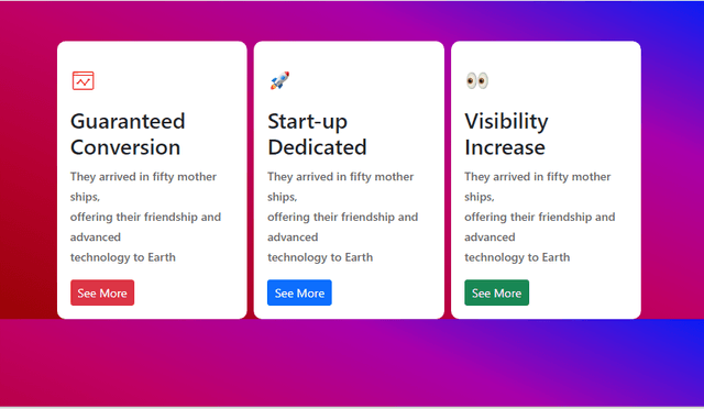 Bootstrap 5 Our services template Example
