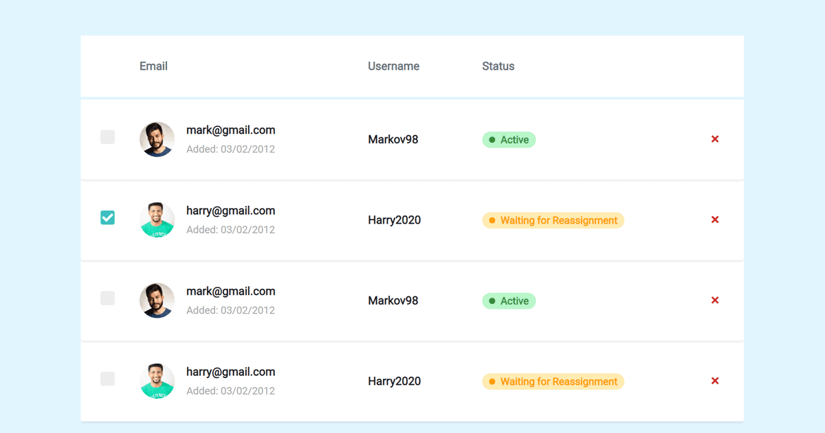 Bootstrap 4 status2 Example