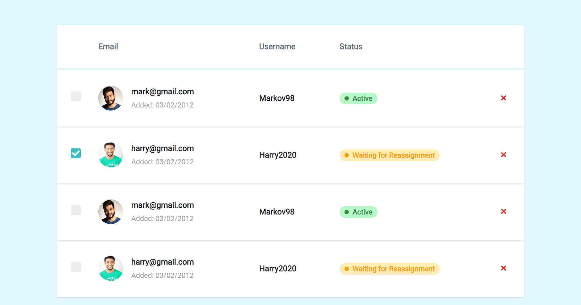 Bootstrap 4 status2 Example