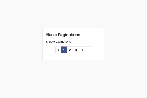 Bootstrap 4 Bordered Table with pagination and card Example