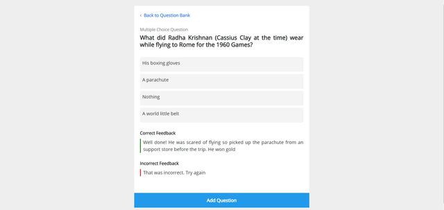 Bootstrap 3 MCQ question and answer container Example