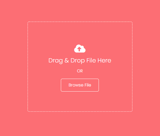 Bootstrap 4 file upload form with drag and drop Example