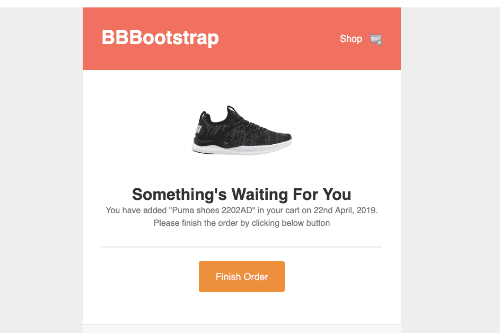Bootstrap 4 Confirm account email template Example