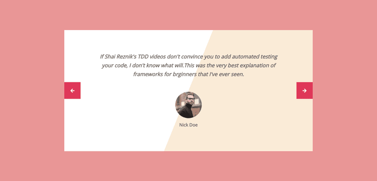 Bootstrap 4 Animated users testimonial Example