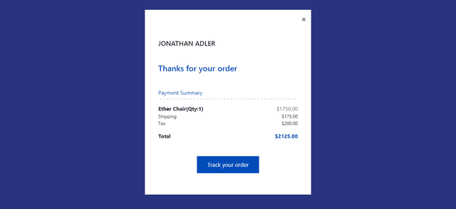 Bootstrap 4 order details with tracking button Example