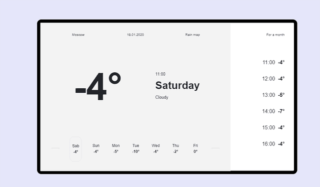 Bootstrap 4 complete weather report with search bar Example
