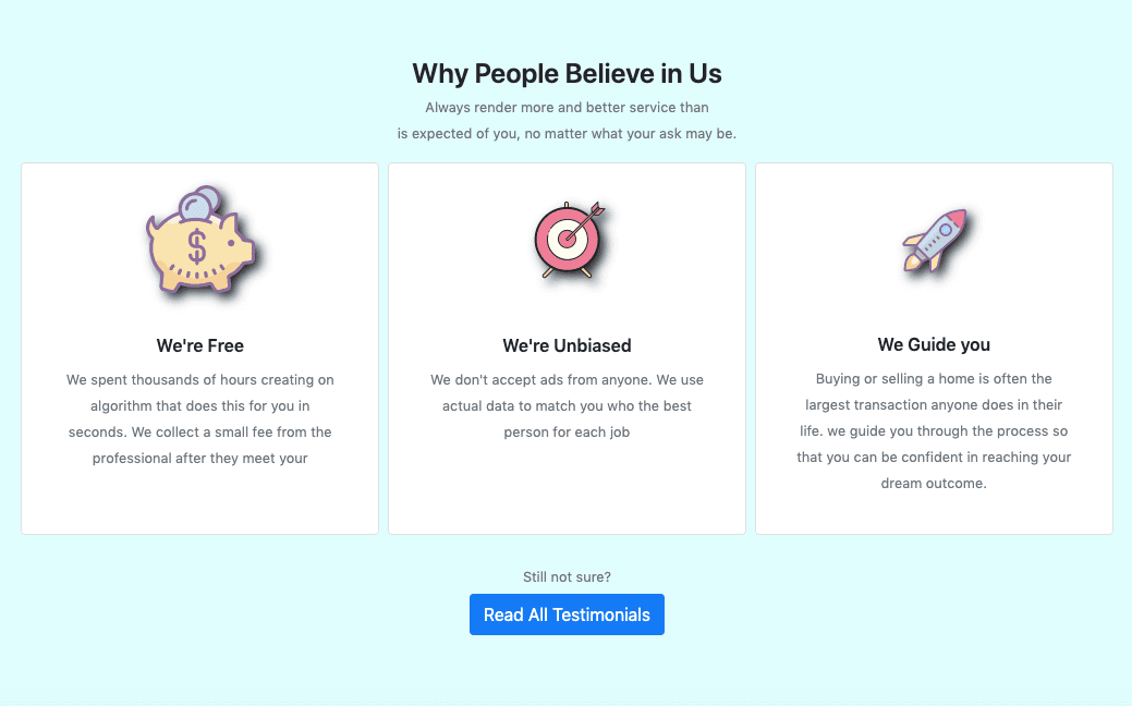 Bootstrap 5 Our services with hover effect Example