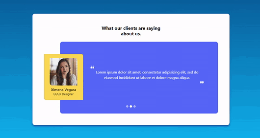 Bootstrap 4 testimonial carousel slider with autoplay Example