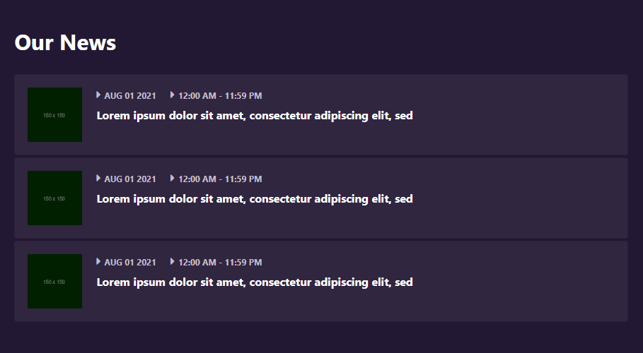 Bootstrap 4 scrolling breaking news ticker Example