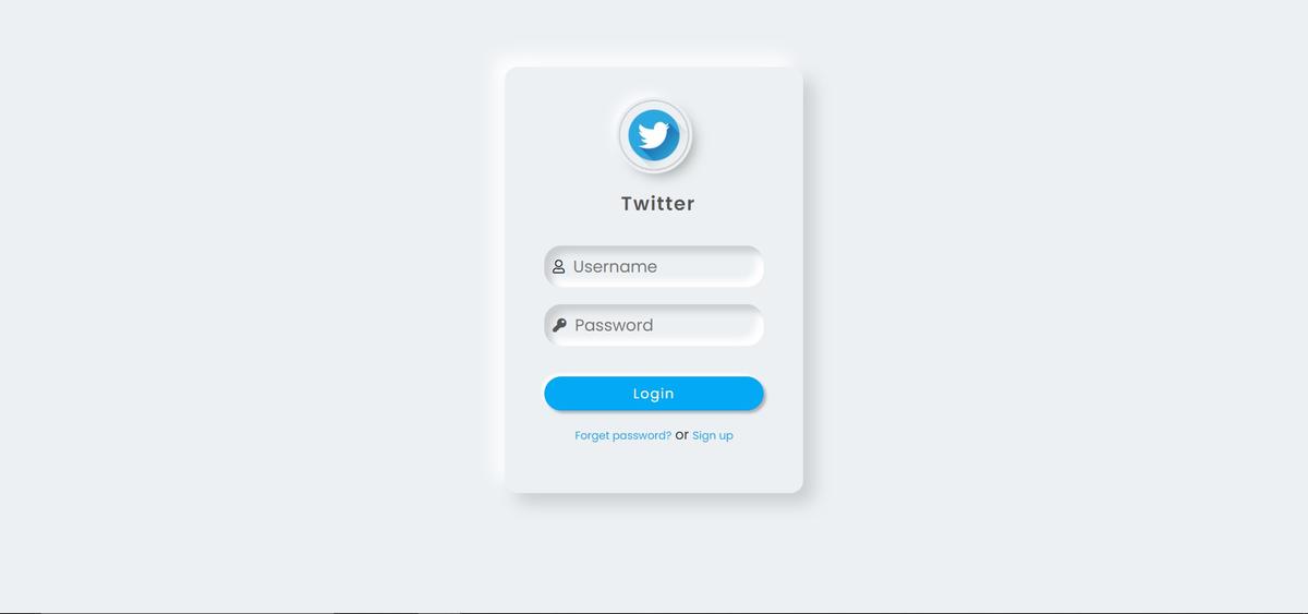 Pure CSS Neomorphic simple shadow design Example