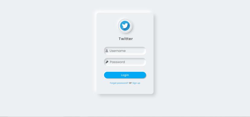 Pure CSS Neomorphic simple shadow design Example