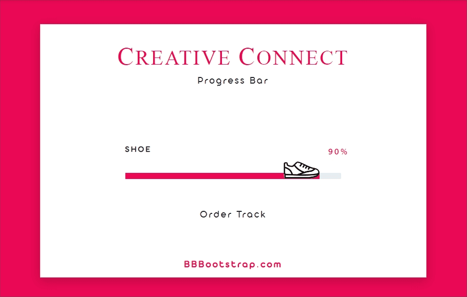 Bootstrap 4 Tracking Order Purchase Reciept with progress Example