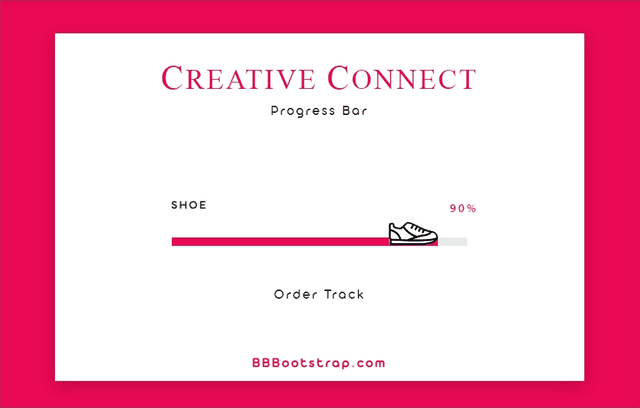 Bootstrap 4 Tracking Order Purchase Reciept with progress Example