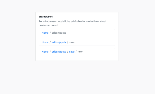 Bootstrap 4 simple breadcrumbs with icon Example