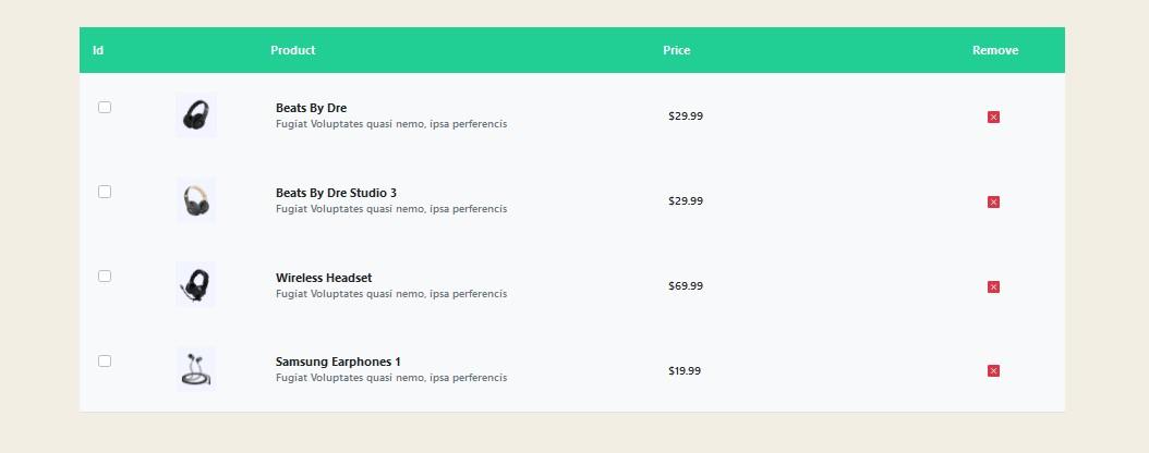Bootstrap 4 ecommerce product order details with tracking Example