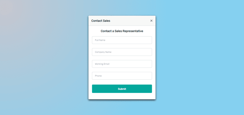 Bootstrap 5 contact us with box shadow Example