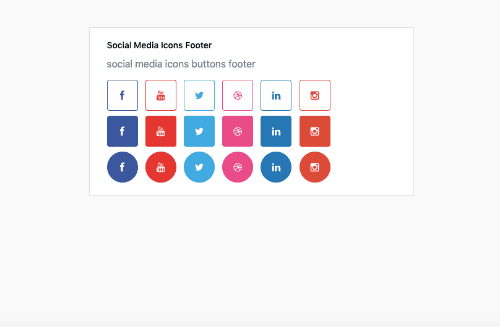 Bootstrap 5 social media icons with 3D Flips Example