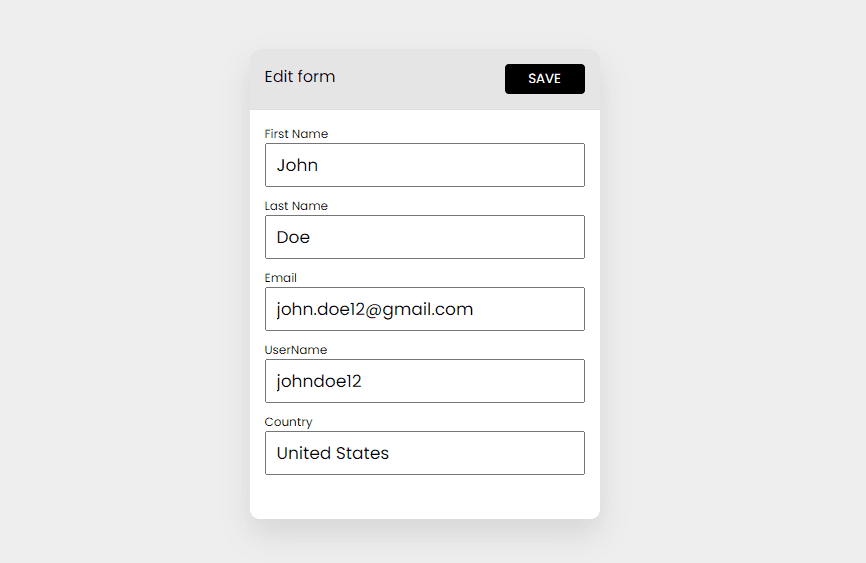 Bootstrap 5 edit profile form with floating inputs Example