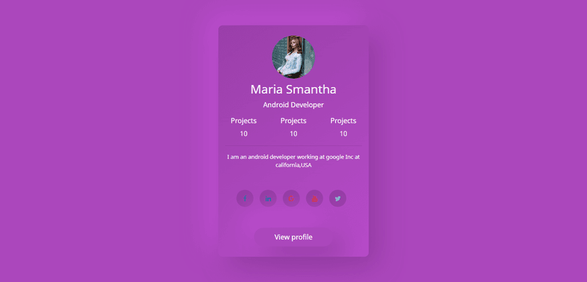Bootstrap 4 Profile overview template Example