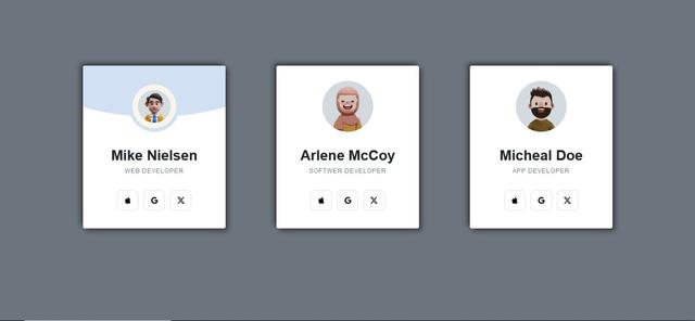 Bootstrap 4 profile card Example