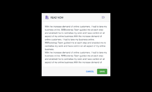 Bootstrap 4 interactive tours to introduce new features and content Example