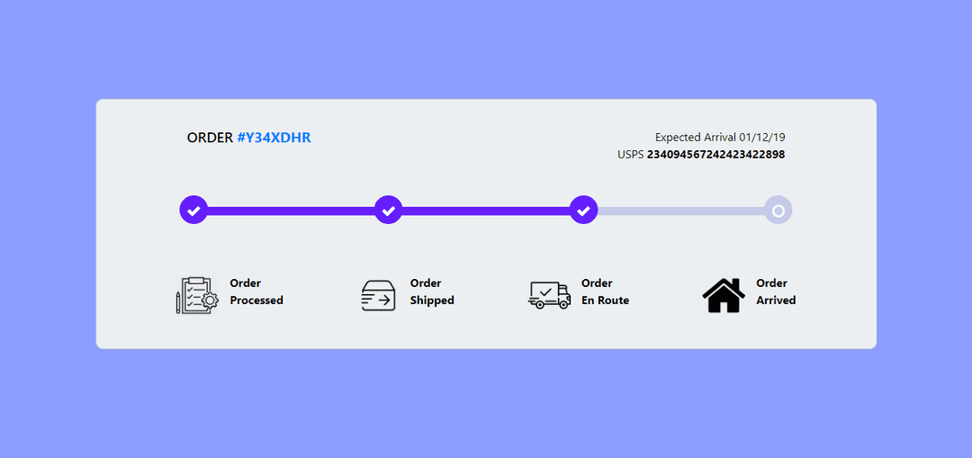 Bootstrap 4 timeline order tracking step by step - progress bar Example